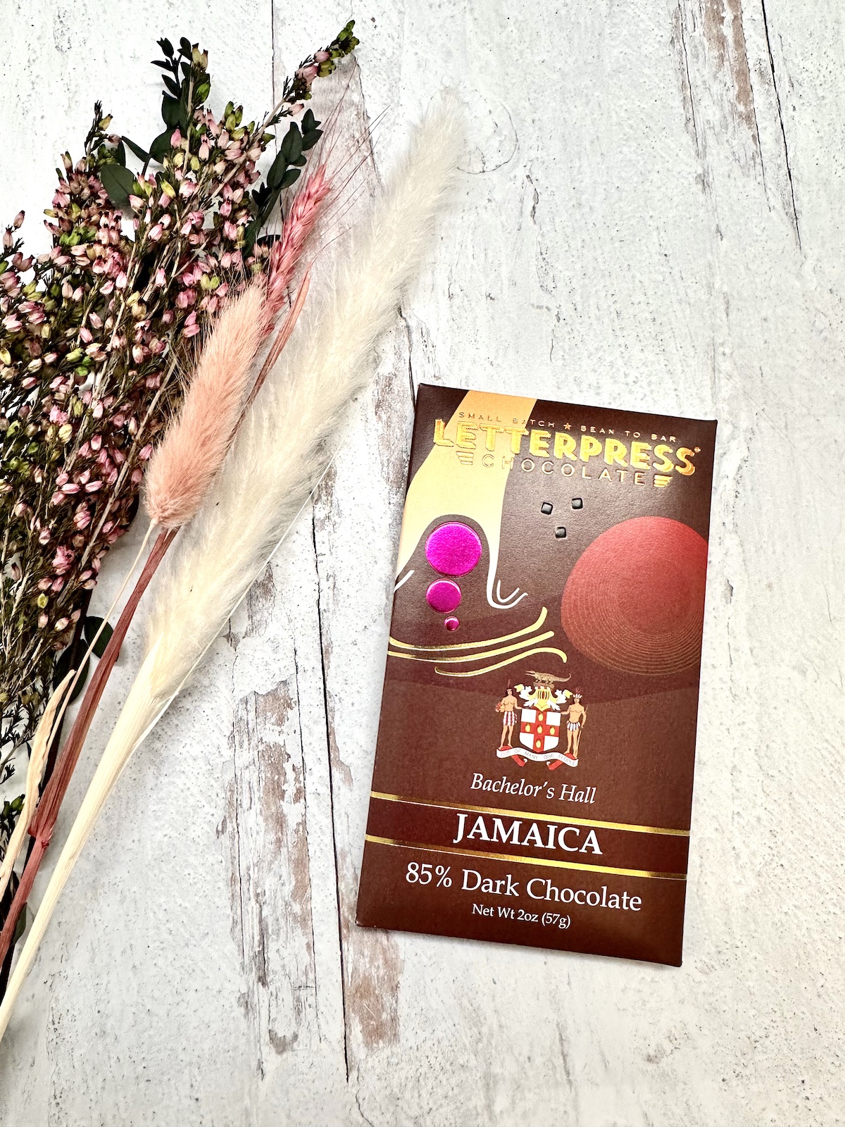 Letterpress Bachelor's Hall Jamaica 85% • The Chocolate House DC